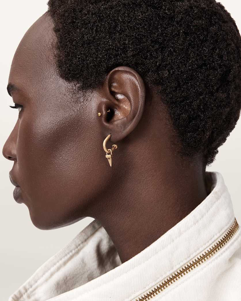 Laio Spike Front Back Earrings WARM BRASS | ALLSAINTS Canada